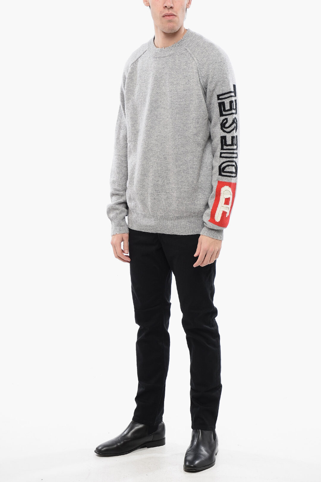 Diesel RED TAG Wool K-SARIA Crew-neck Sweater with Embossed Logo men ...