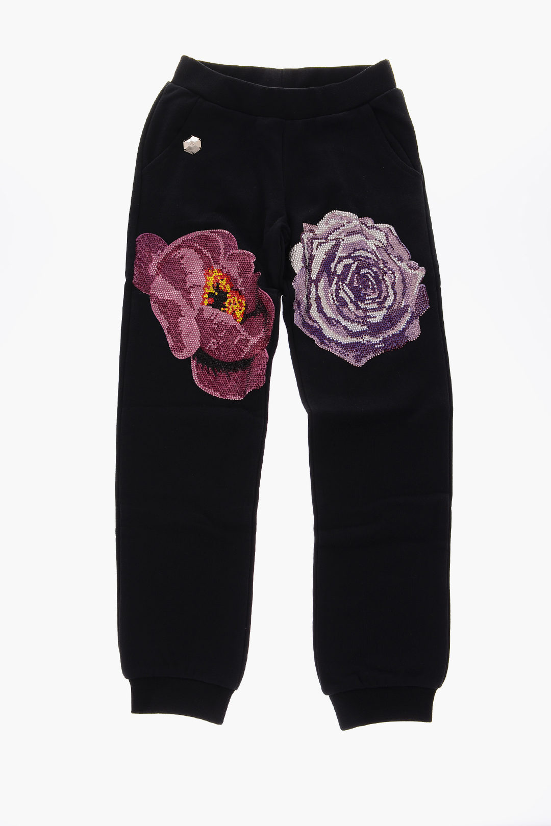 Philipp Plein rhinestone embellished REAR WINDOW jogger pants girls ...