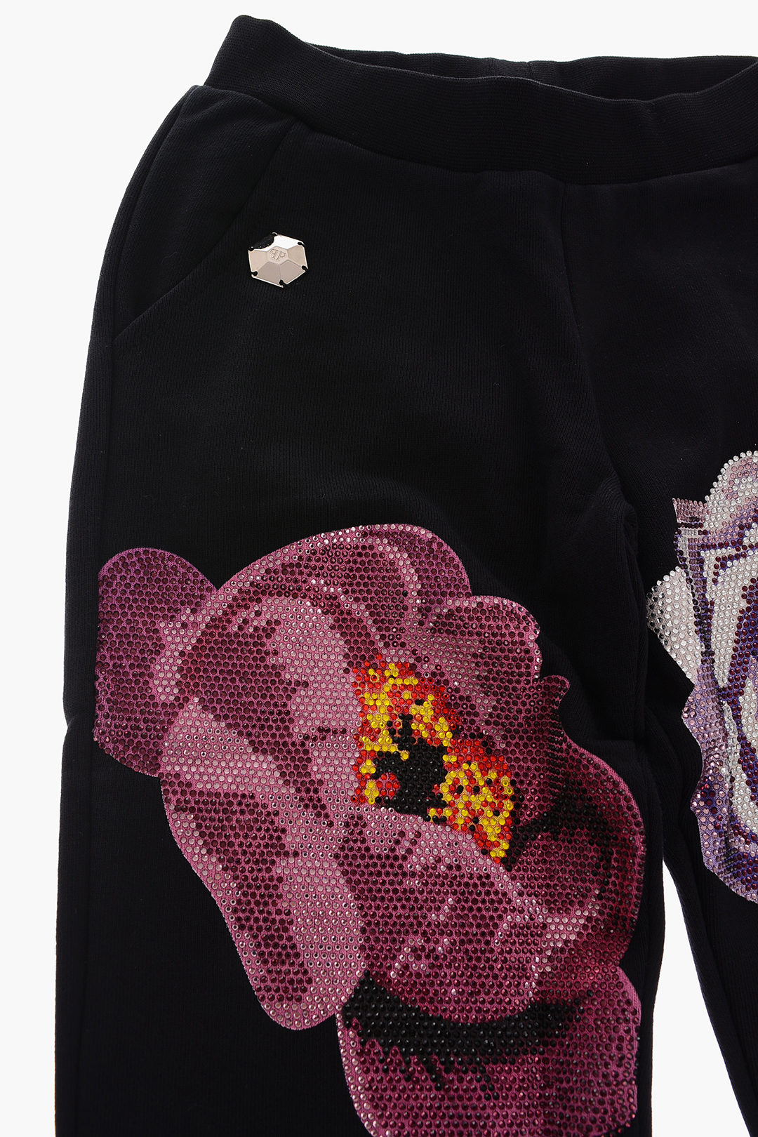 Philipp Plein rhinestone embellished REAR WINDOW jogger pants girls ...