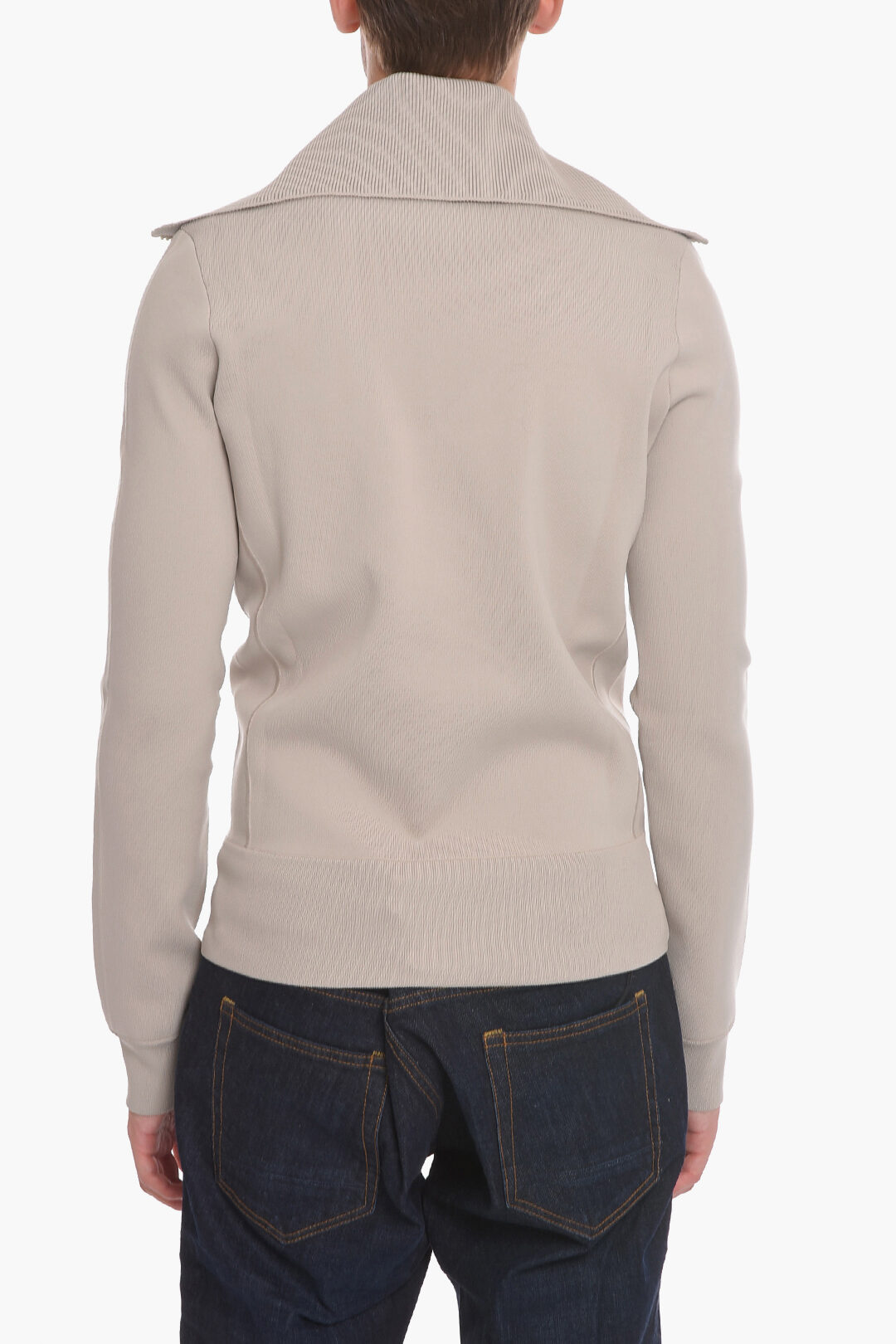 Bottega Veneta Ribbed Neck Zip-up Sweater men - Glamood Outlet