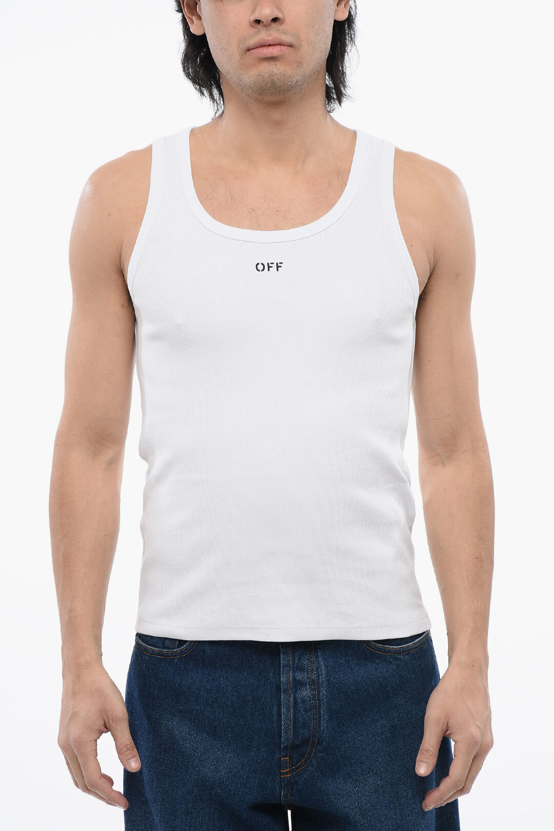 Off-White Ribbed STAMP Tank Top men - Glamood Outlet