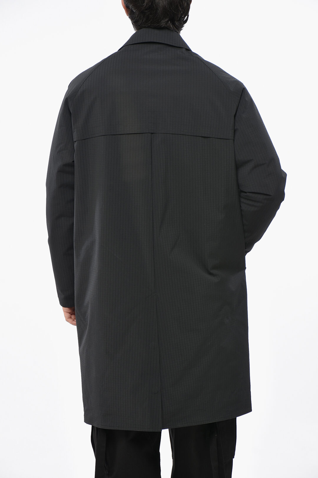 Adhoconcept Rip-Stop Check Trench with Hidden Buttoning men - Glamood ...