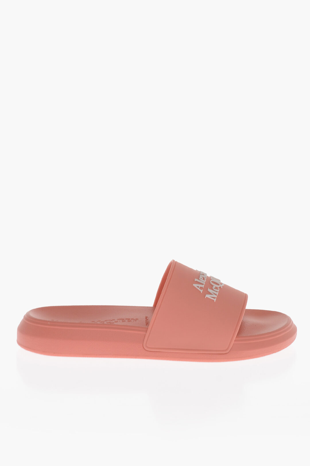Alexander McQueen Rubber Sliders with Embossed Logo women - Glamood Outlet