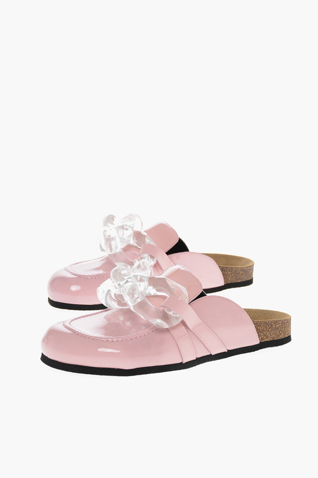 J.W.Anderson Rubber Sole CHAIN Patent Leather Mules women - Glamood Outlet