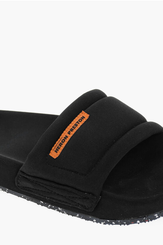 Heron Preston Rubber Soles Padded Fabric Slides men - Glamood Outlet
