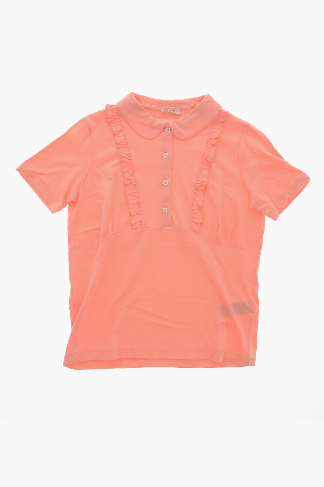 N.21 Kids Ruffle Detailed Cotton Polo girls - Glamood Outlet