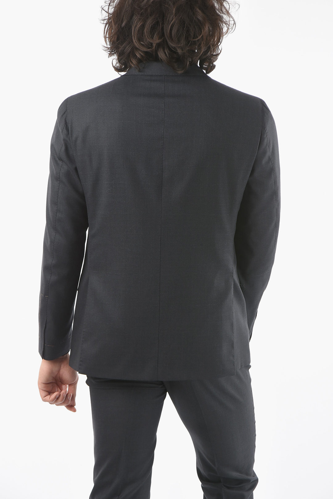Corneliani SARTO Lined Suit with Flap Pocket and Visible Stitching men ...
