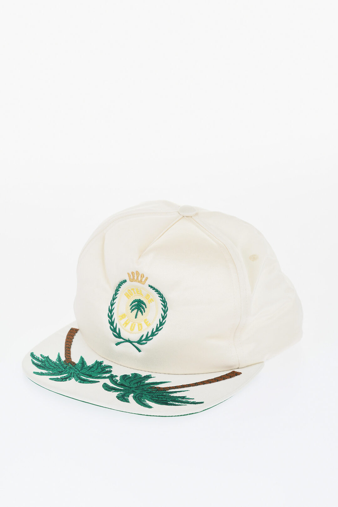 Rhude Satin Cap with Contrast Embroidery men - Glamood Outlet
