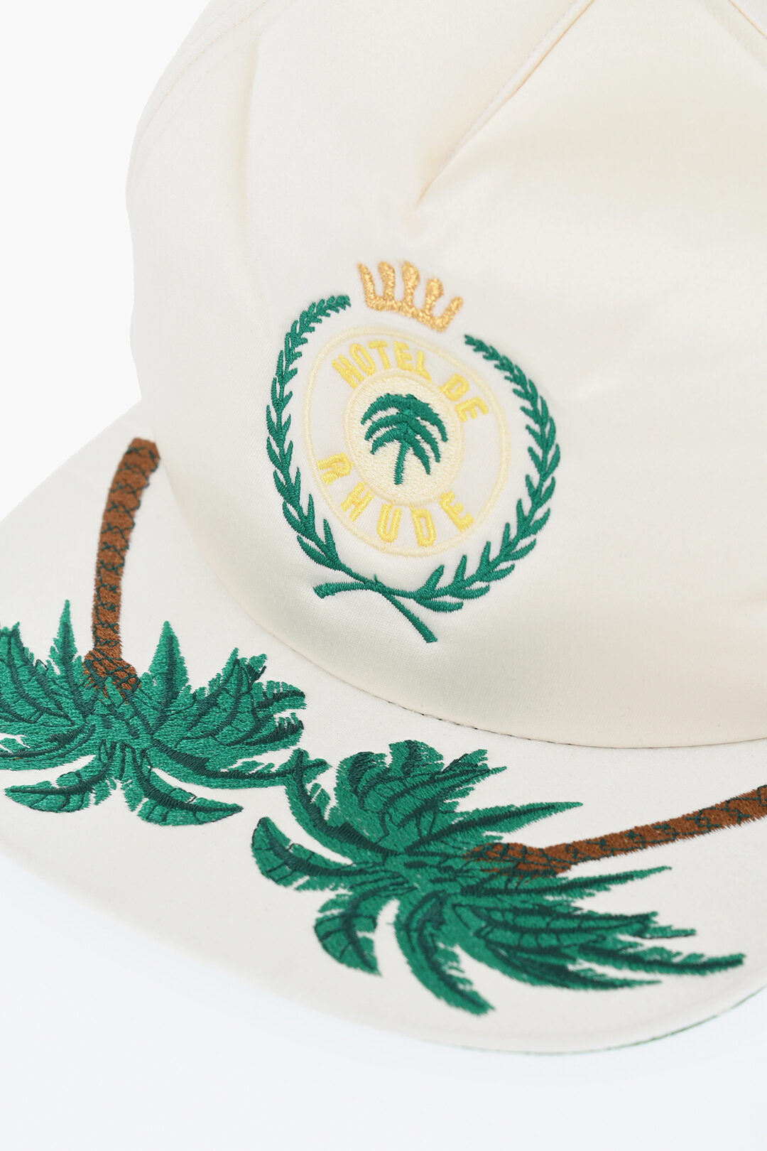 Rhude Satin Cap with Contrast Embroidery men - Glamood Outlet