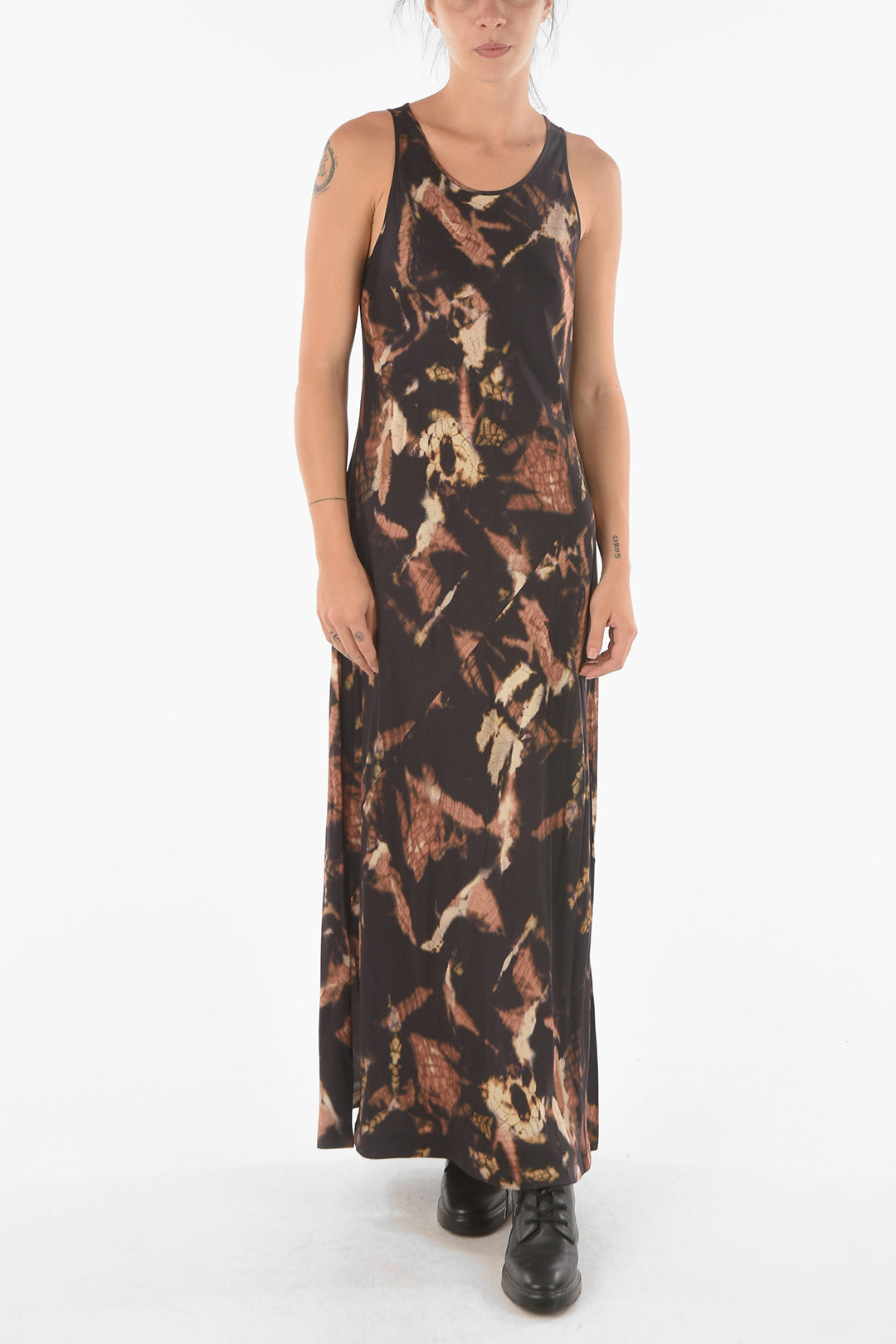 AllSaints Satin SIGOURNEY TIDY Slip Dress with Ribbed Top women ...