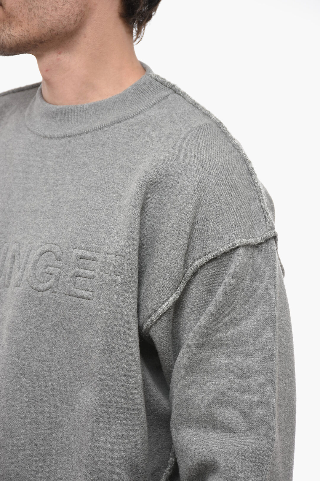 Off-White SEASONAL Knitted LOUNGE QUOTE Sweatshirt with Visible ...
