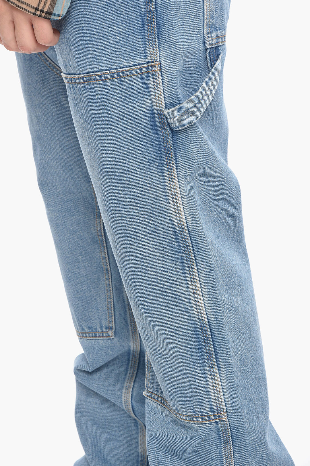 Off-White SEASONAL Wide Leg Denims with Patches 28cm men - Glamood Outlet