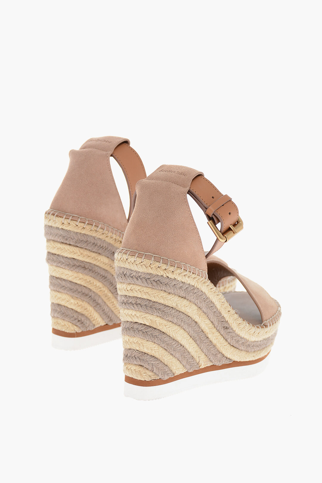 Chloe SEE BY Rope Wedge VILLAGE Suede Sandals 13cm women - Glamood Outlet