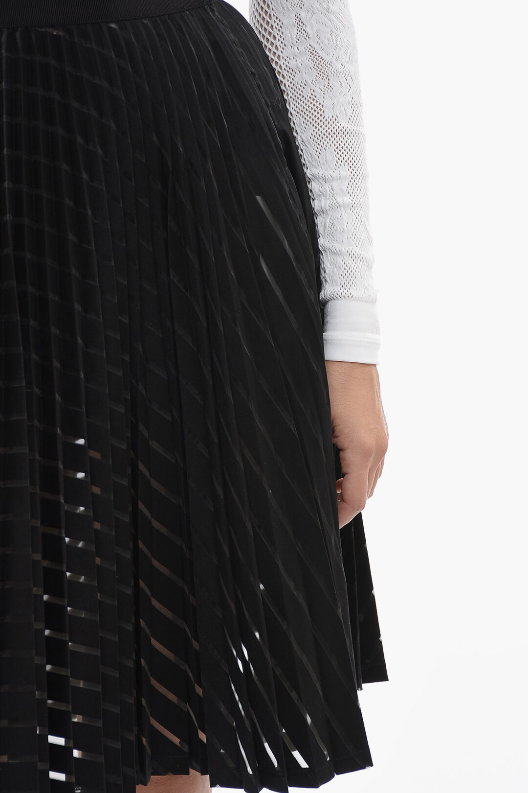 Neil Barrett See-Through Design Pleated Midi Skirt damen - Glamood Outlet