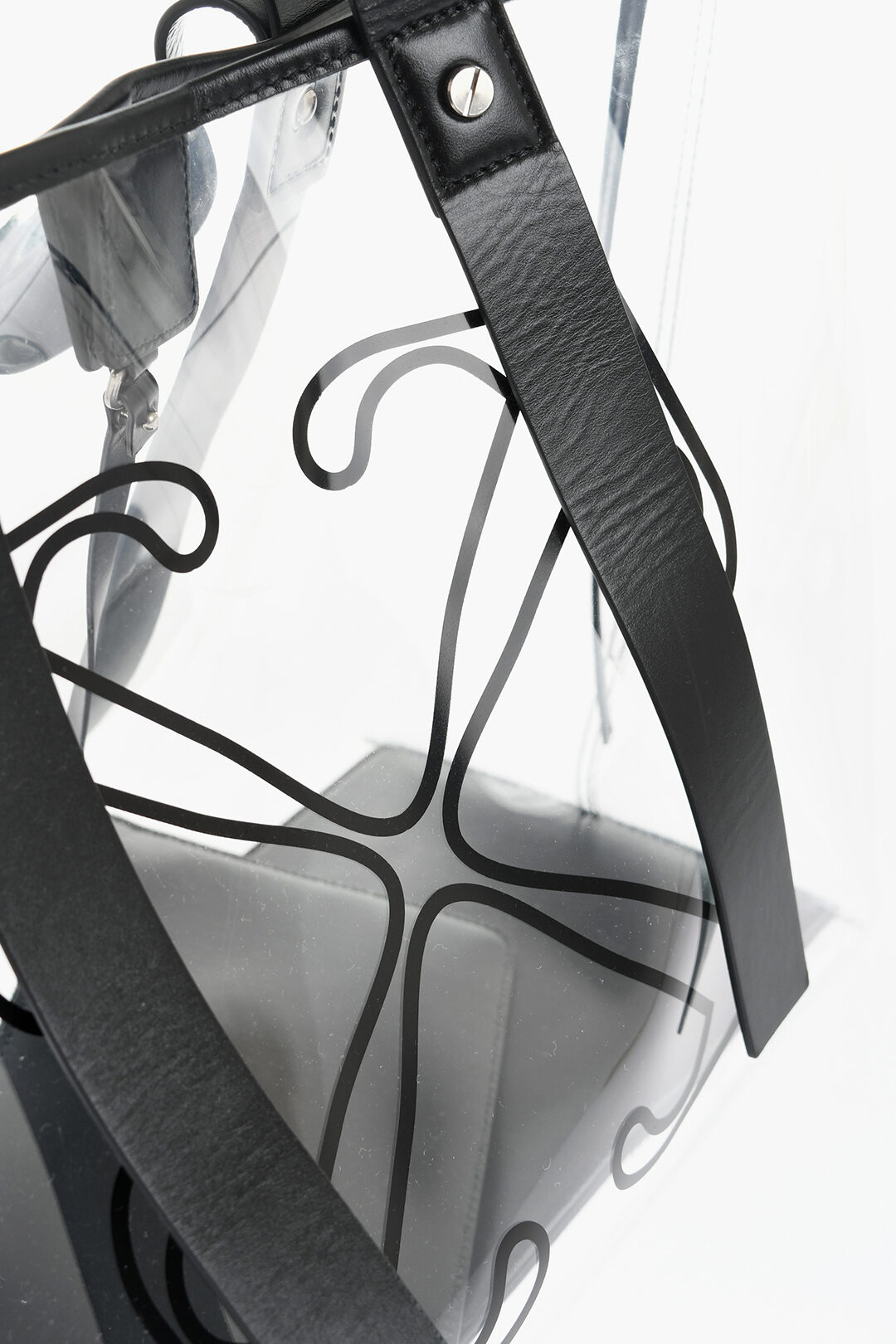 Off-White See-Through Pvc Tote Bag with Leather Details women - Glamood ...