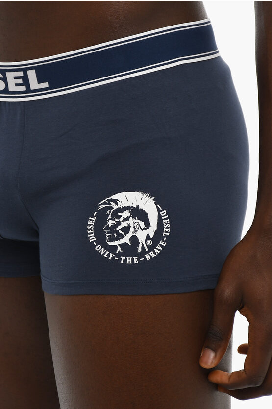 Diesel Set 3 Pairs of Stretch Cotton Boxer with Logoed Elastic Band men ...