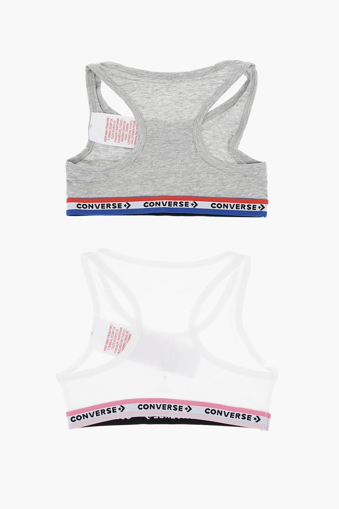 Converse KIDS Set Of 2 Pairs Of Racerback Sports Bras With Logo Band ...