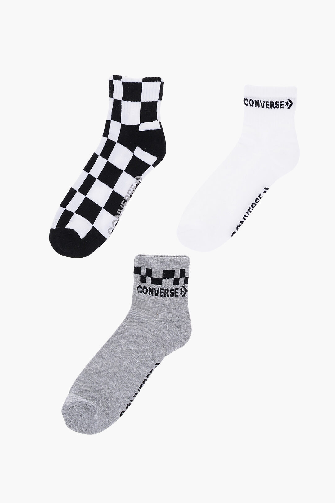 Converse Set of 3 Stretch Fabric Socks with Contrasting Details men ...