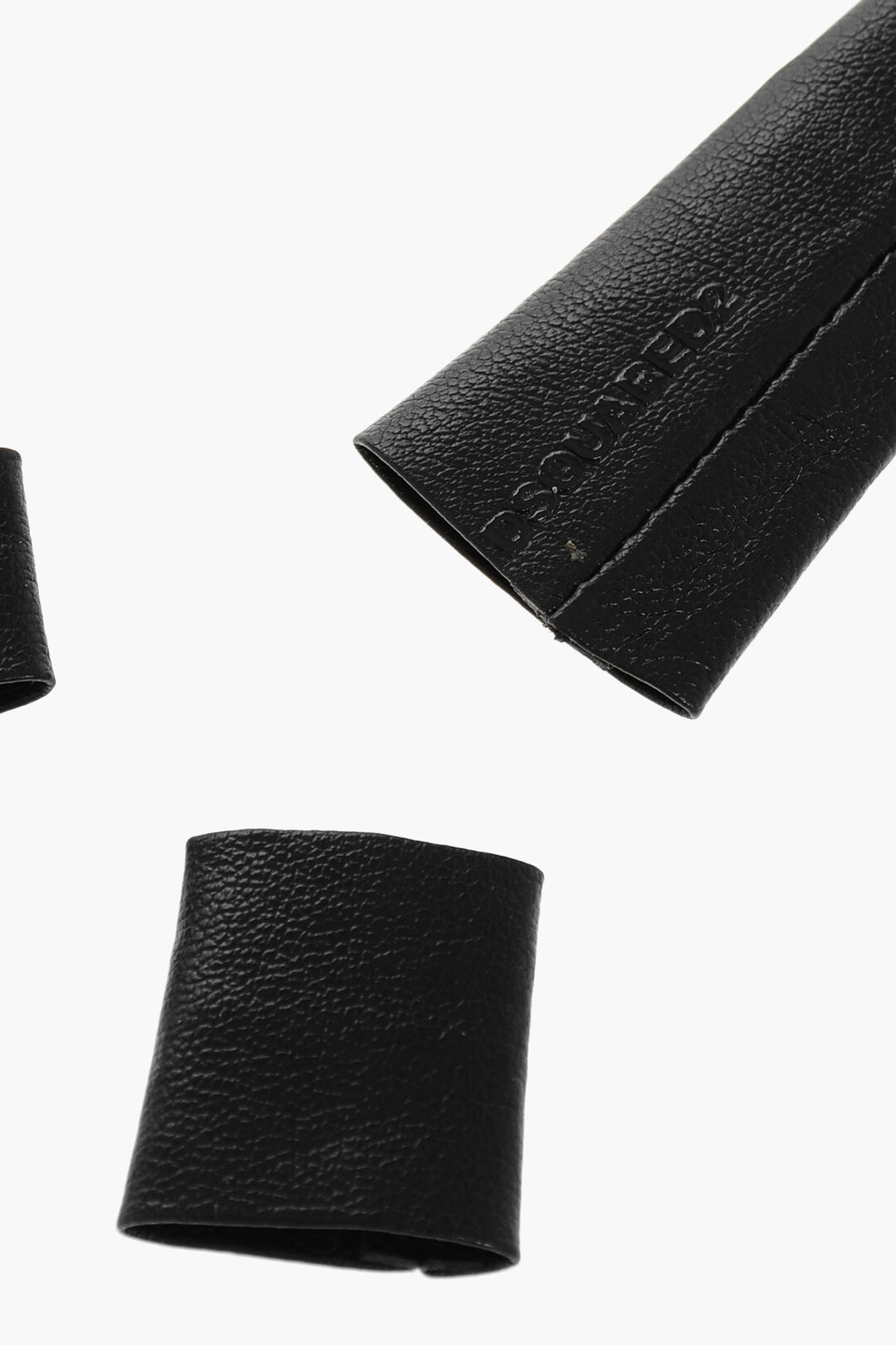 Dsquared2 Set of 4 Solid Color Leather Rings men - Glamood Outlet