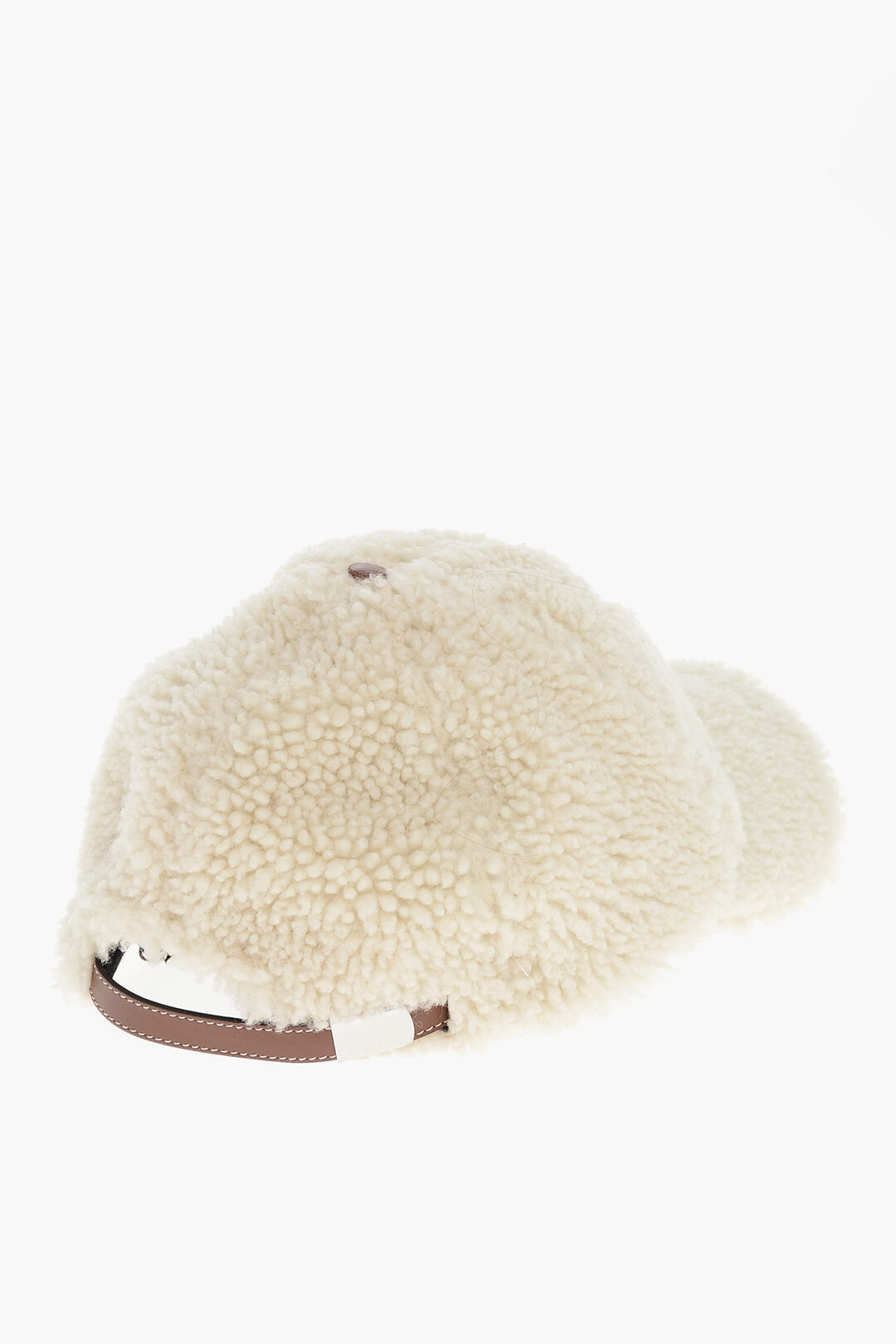 Burberry Shearling Baseball Cap with Embroidered Logo men - Glamood Outlet