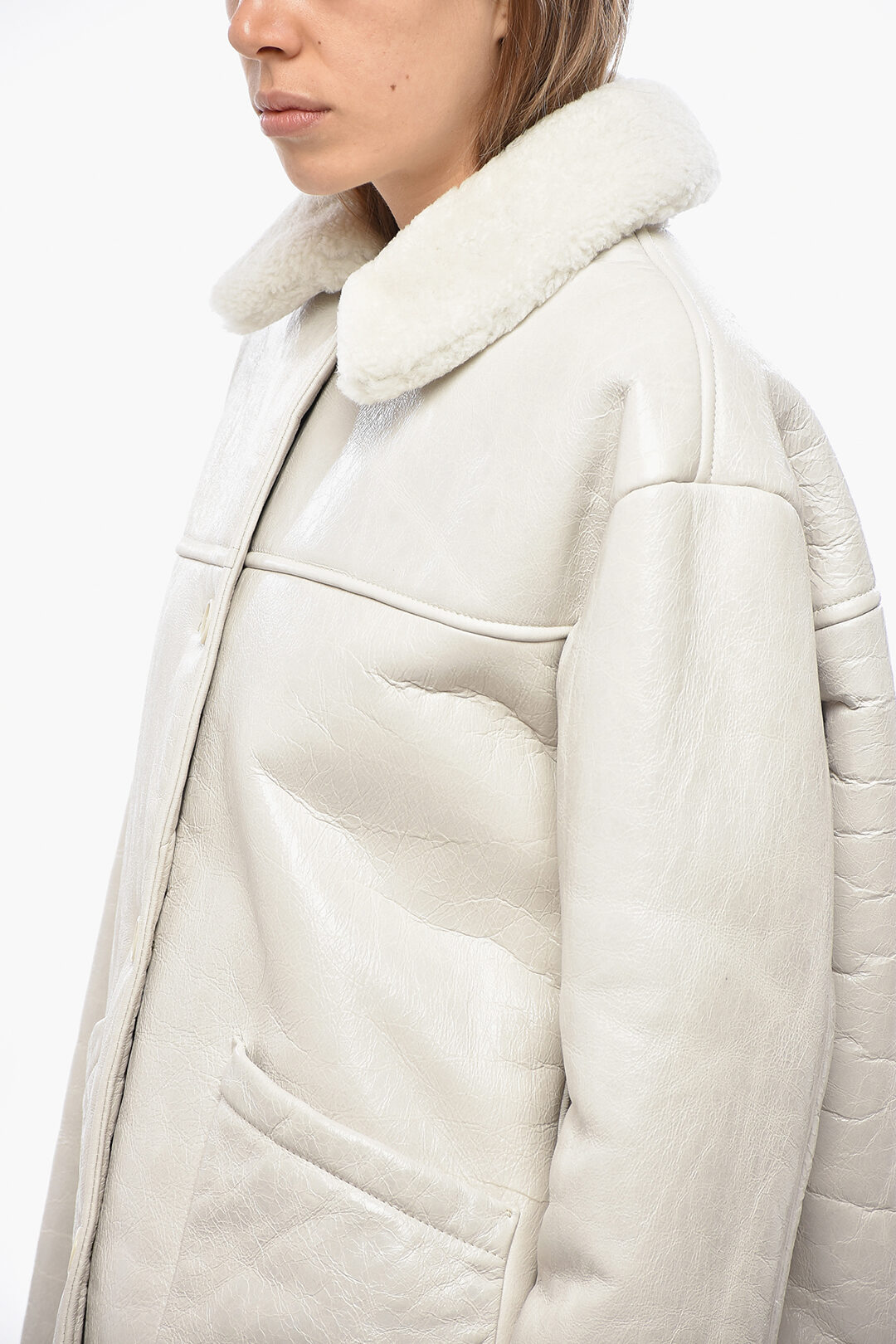 Salvatore Santoro Shearling Coat with Patch Pockets women - Glamood Outlet