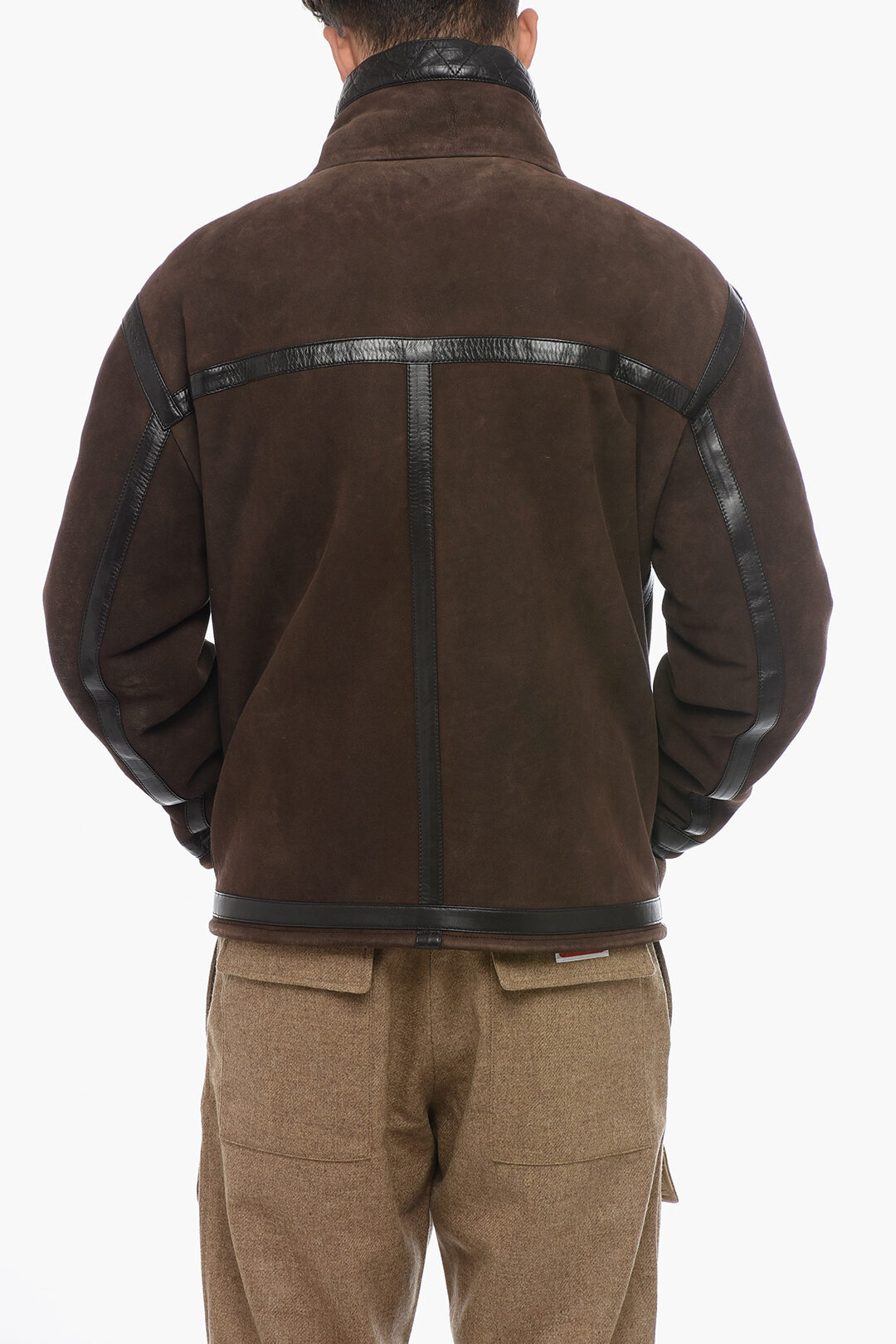 Fendi Shearling Jacket With Embossed Logo Detail men - Glamood Outlet