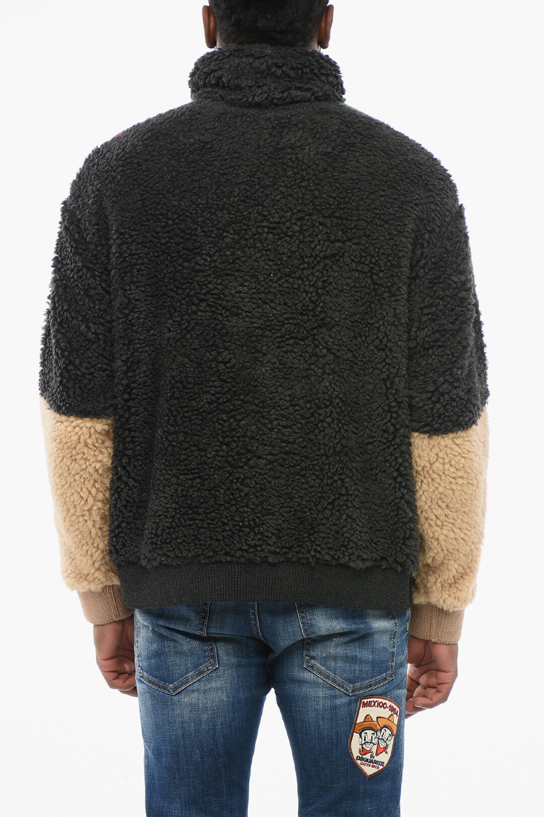 Dsquared2 Sherpa RAIN PATCH Anorak with Nylon Details men - Glamood Outlet