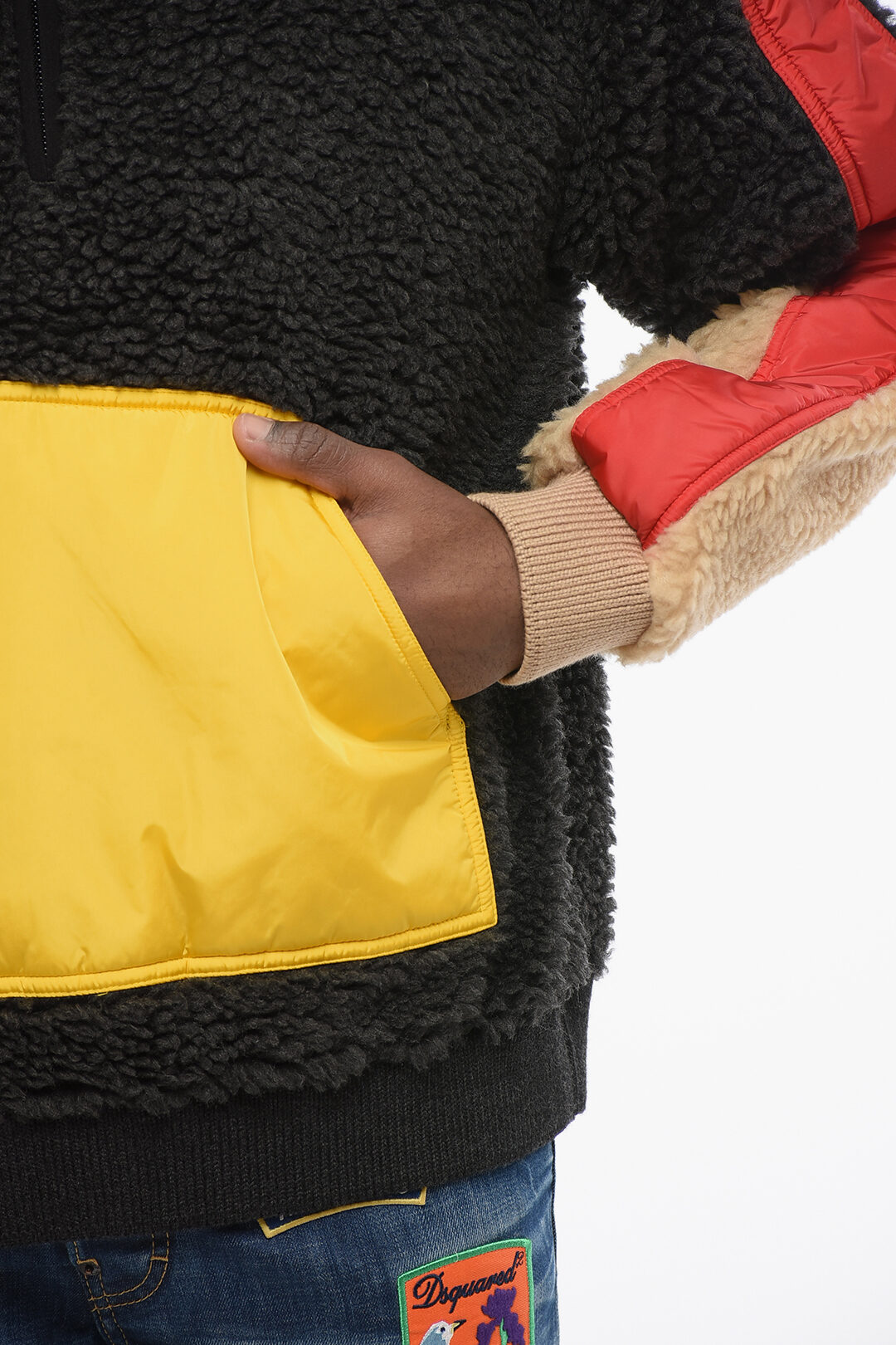 Dsquared2 Sherpa RAIN PATCH Anorak with Nylon Details men - Glamood Outlet