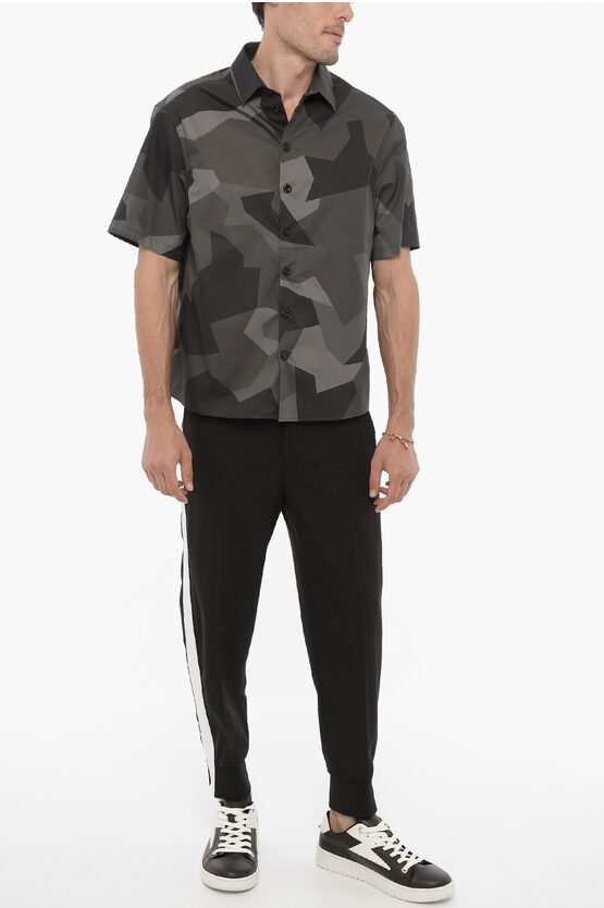 Neil Barrett Short Sleeve Camouflage Boxy Fit Shirt men - Glamood Outlet