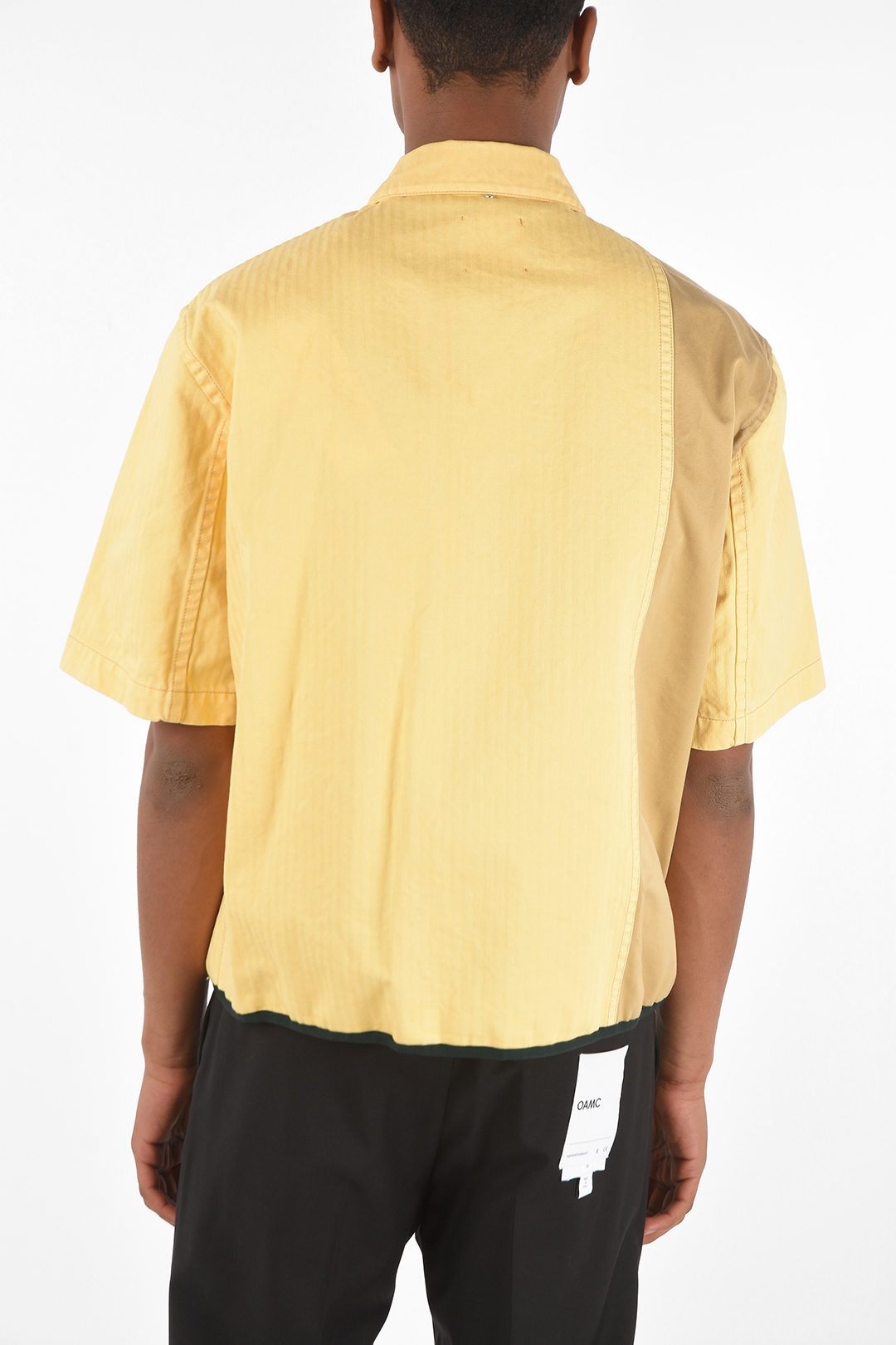 OAMC Short Sleeve Overshirt with Patchwork Details men - Glamood Outlet