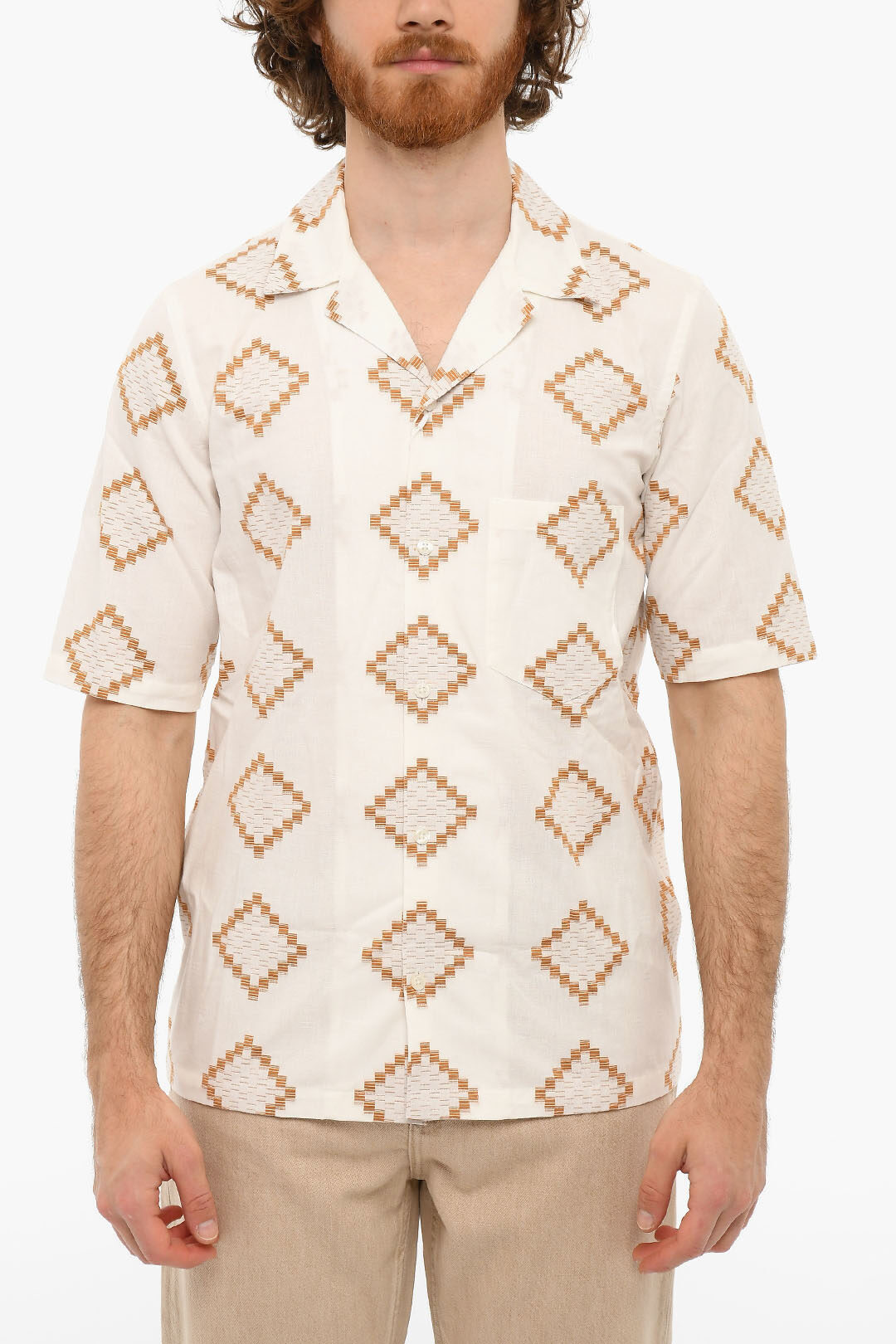 Samsoe Samsoe Short Sleeved OSCAR AP Shirt With Breast Pocket men ...