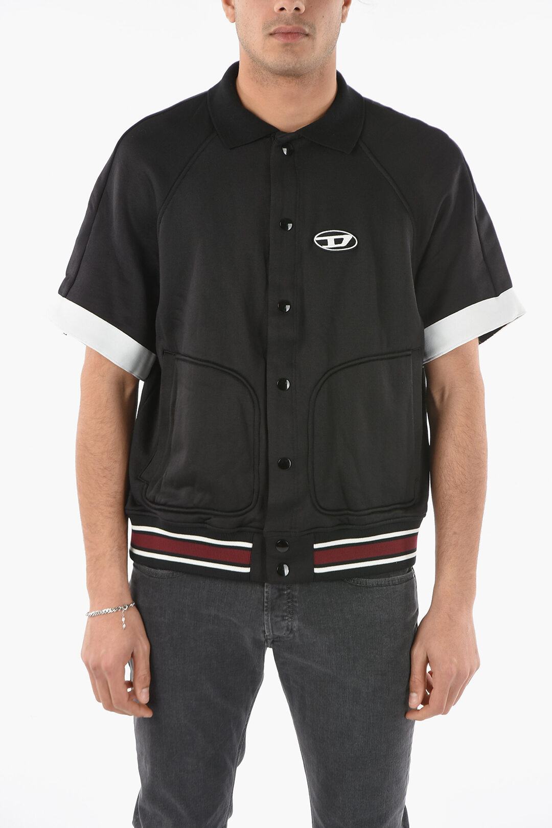 Diesel Shorts Sleeve Snap Buttns S-BOLIN Sweatshirt men - Glamood Outlet