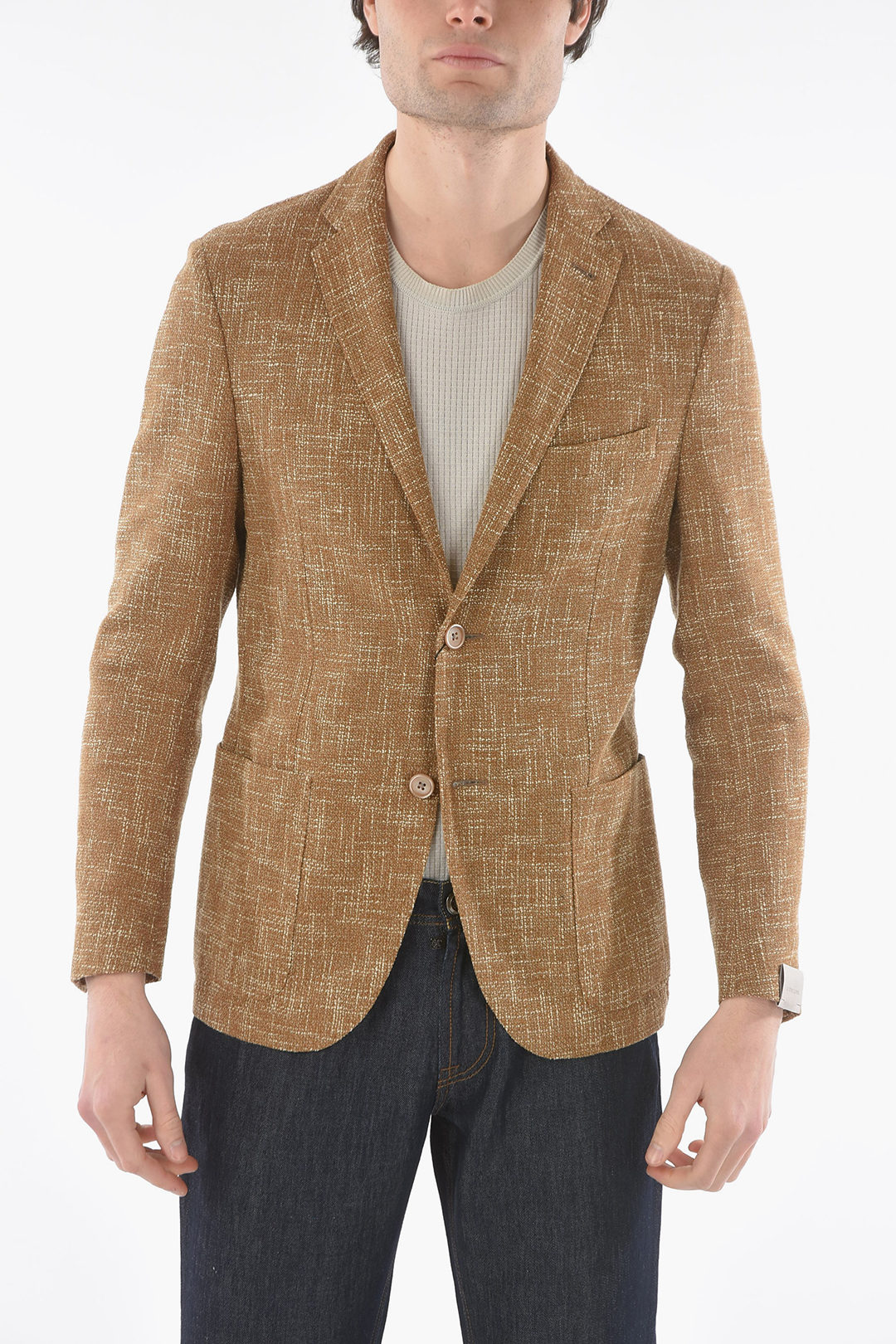 Corneliani side vents notch lapel GATE 2-button blazer men - Glamood Outlet