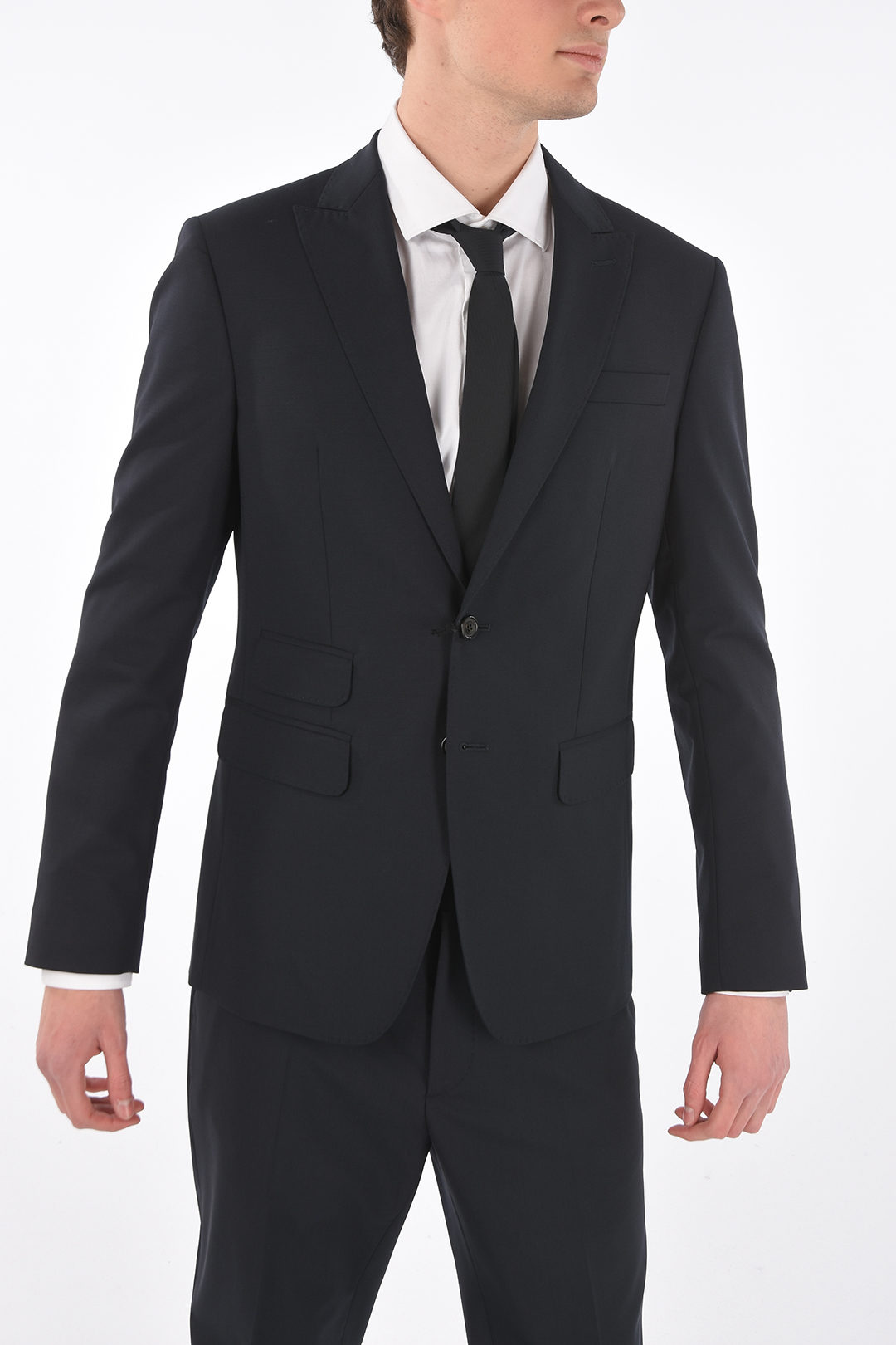Dsquared2 side vents peak lapel 2-button LONDON suit men - Glamood Outlet