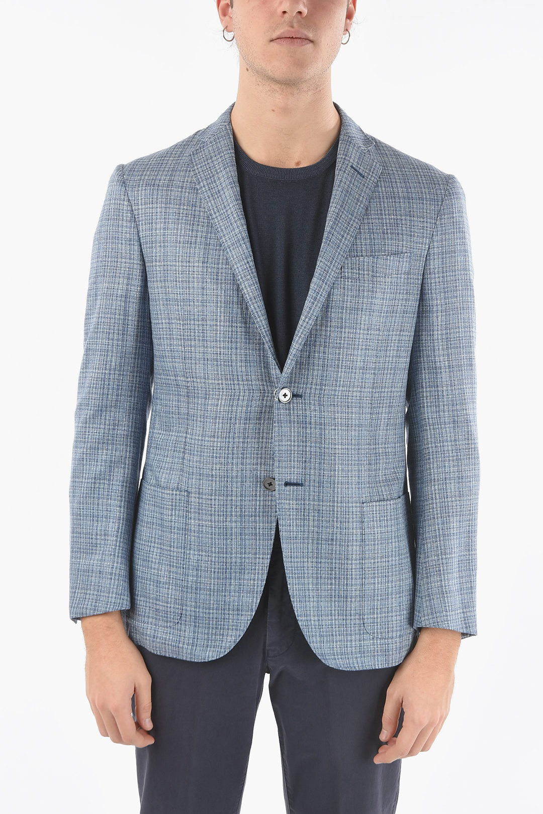 Corneliani Silk ACADEMY SOFT Side Vents Notch Lapel 2-button Blazer men ...