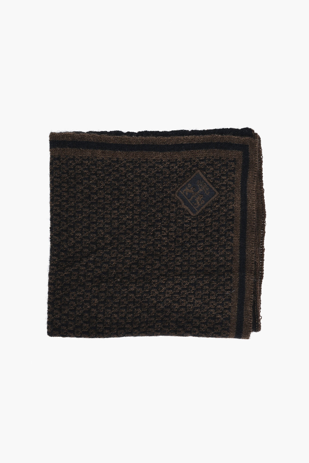 Corneliani Silk and Cashmere Pocket Square with Jacquard Pattern men ...