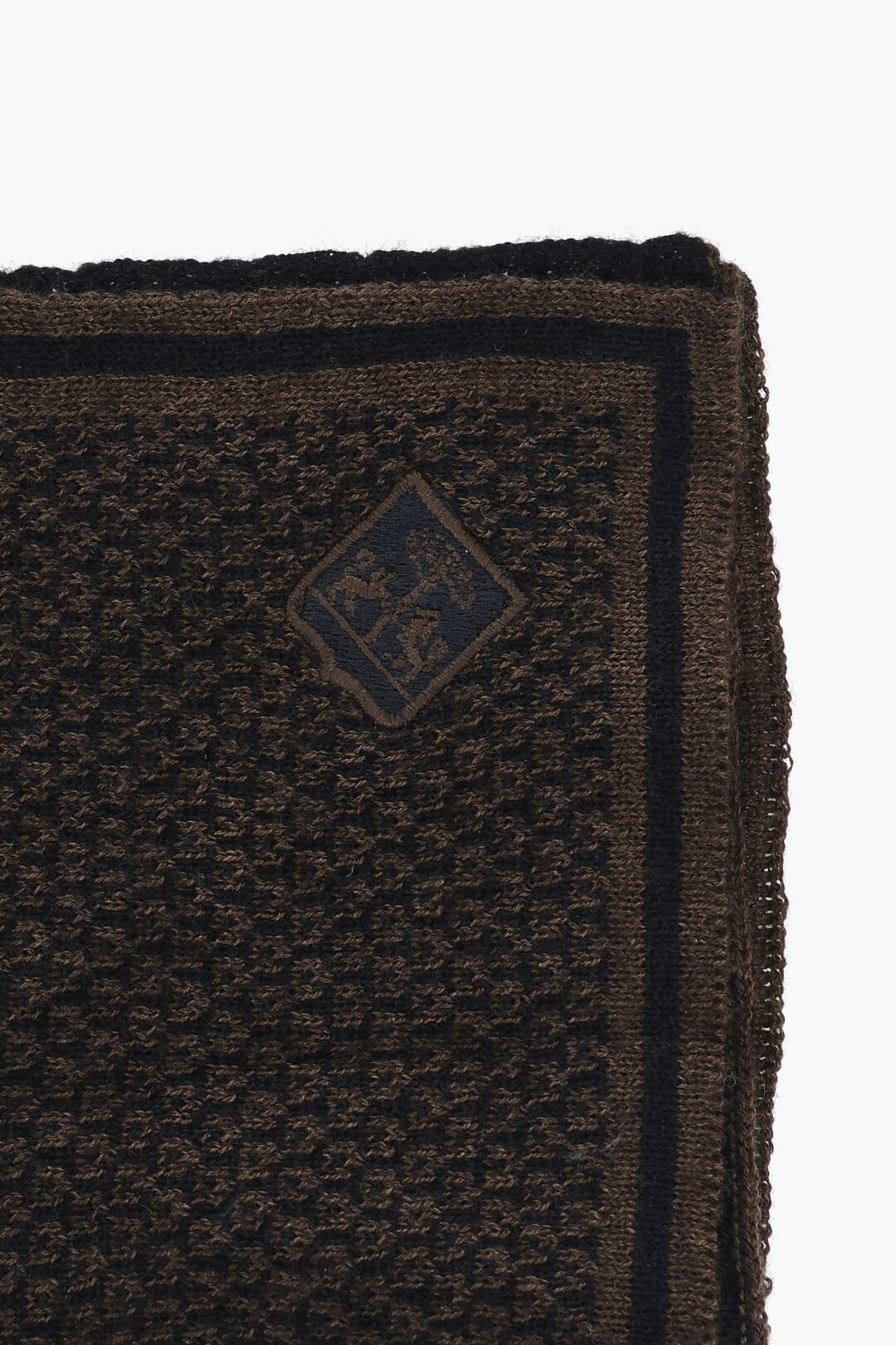 Corneliani Silk and Cashmere Pocket Square with Jacquard Pattern men ...