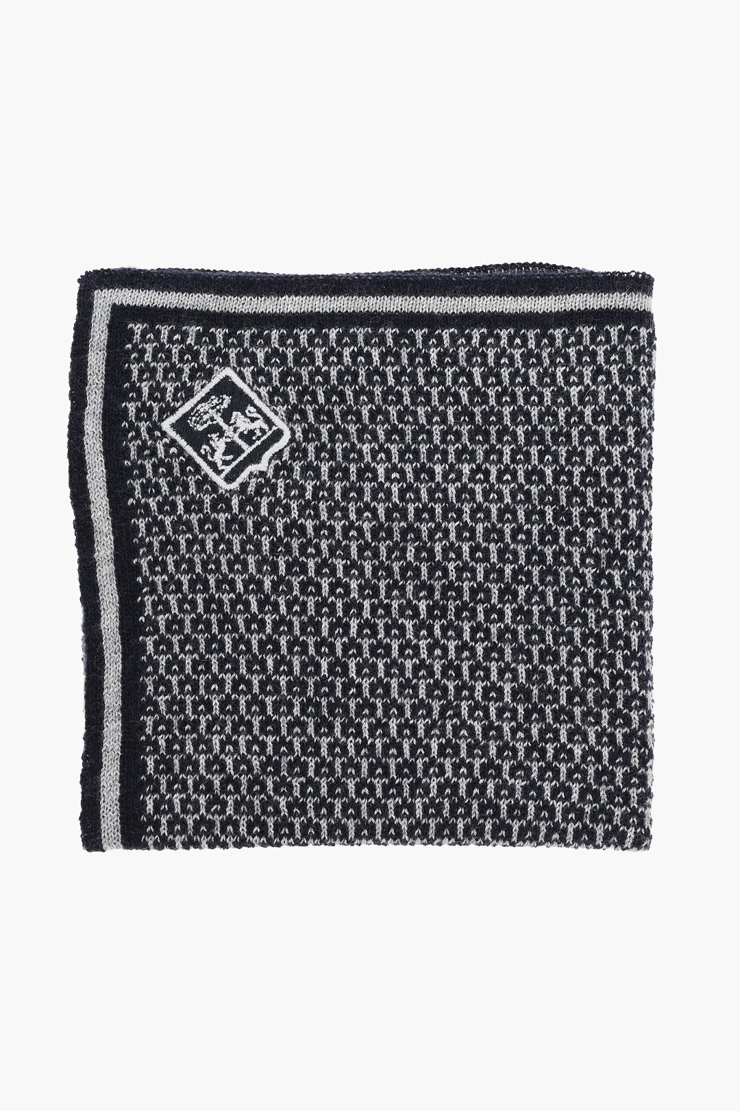 Corneliani Silk and Cashmere Pocket Square with Jacquard Pattern men ...