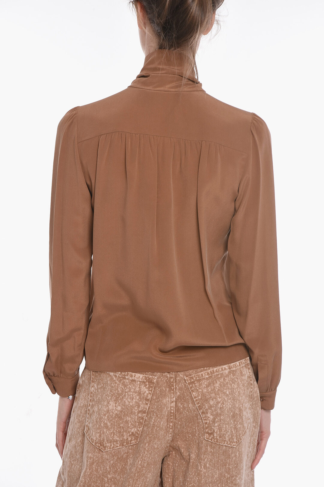 Max Mara Silk Blend NICHEL Blouse with Self-tie Deatiling women ...