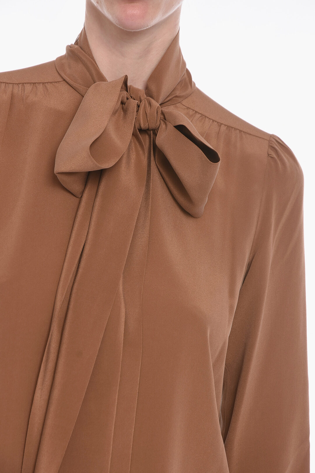 Max Mara Silk Blend NICHEL Blouse with Self-tie Deatiling women ...