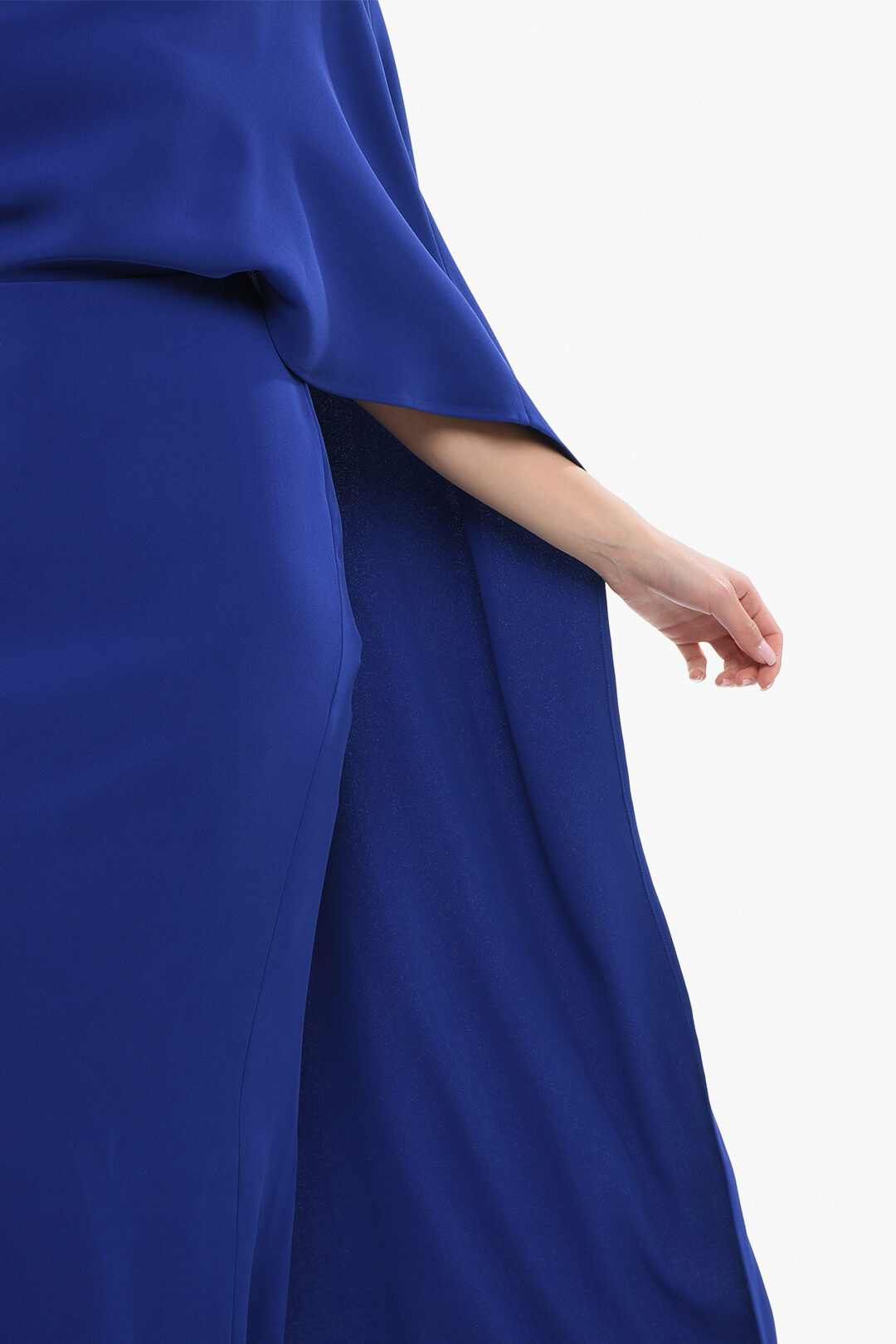 Valentino Silk Boat Neckline Dress with Cape Design women - Glamood Outlet