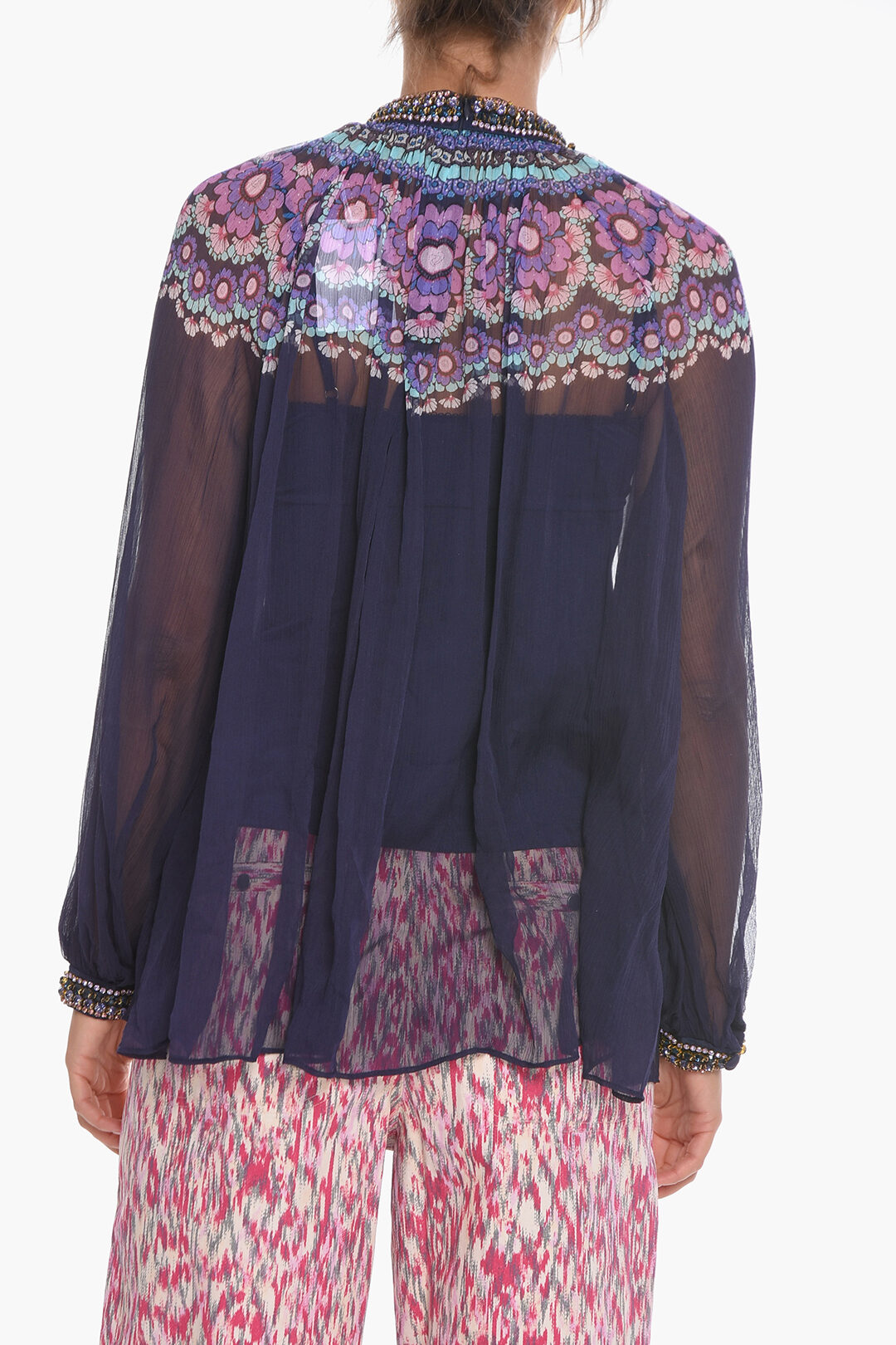 Zimmermann Silk CELESTIAL Flared Blouse with Collar and cuffs ...
