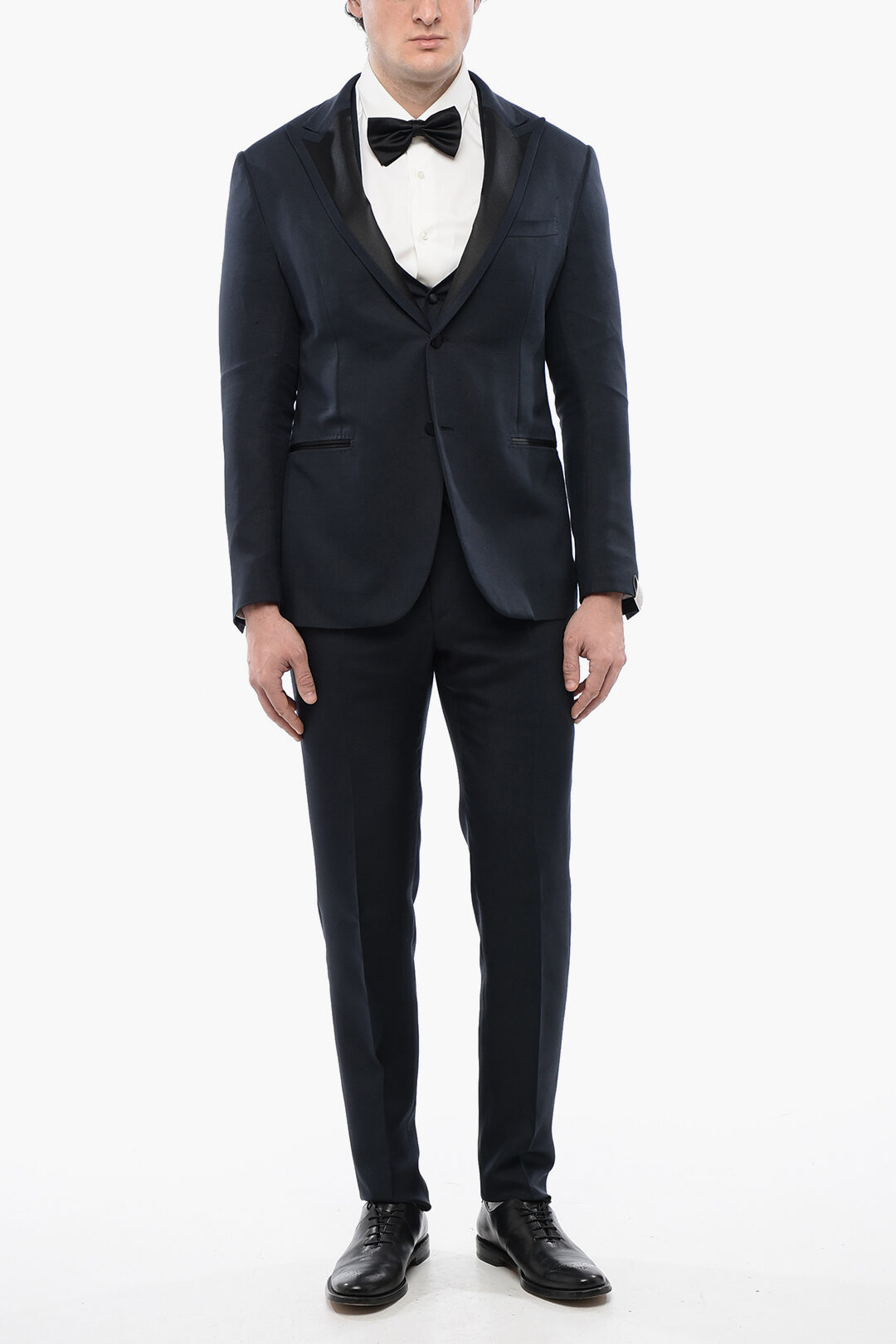Corneliani Silk CERIMONIA ACADEMY 3-Piece Suit with Satin Details men ...