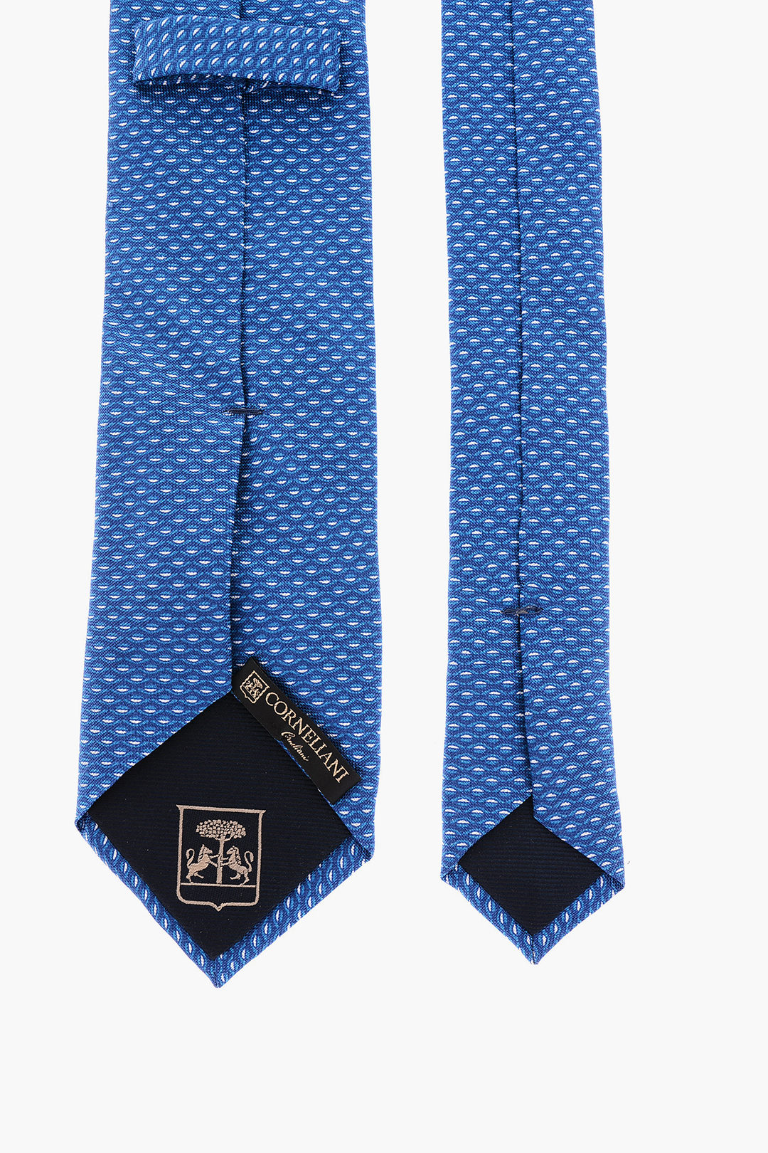 Corneliani Silk Geometric Motif Kipper Tie 남성 - Glamood Outlet