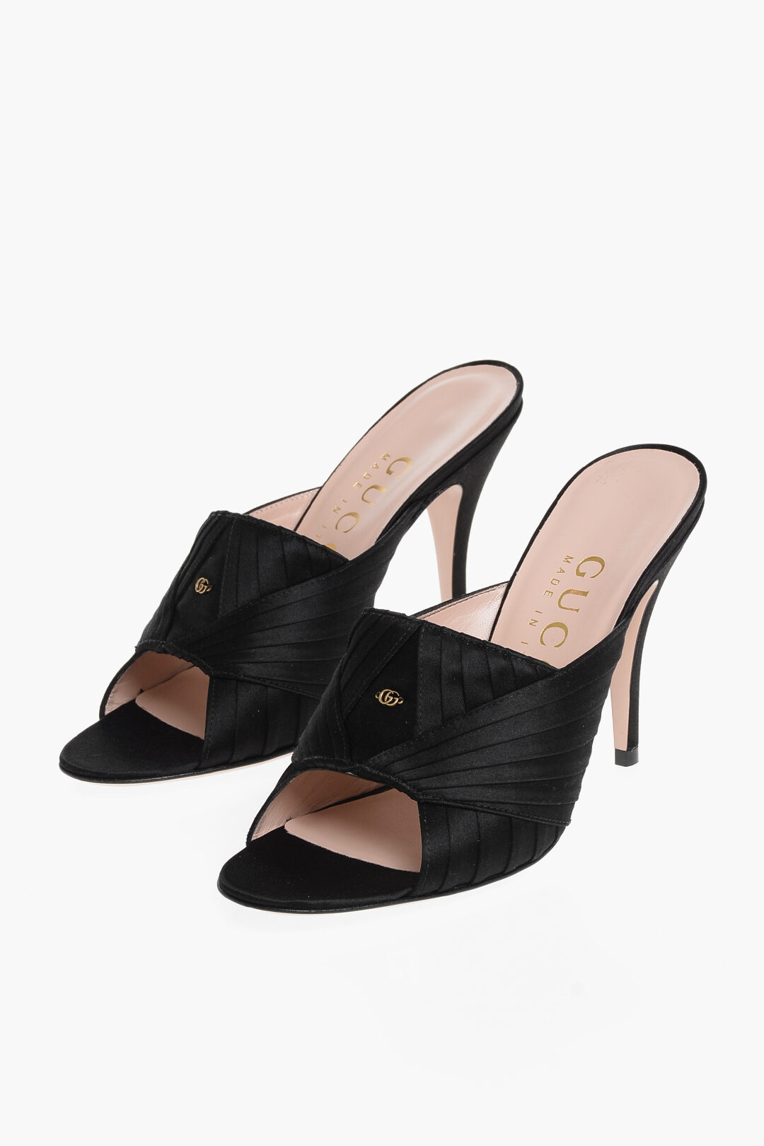 Gucci Silk Satin Open Toe Mules 10cm women - Glamood Outlet