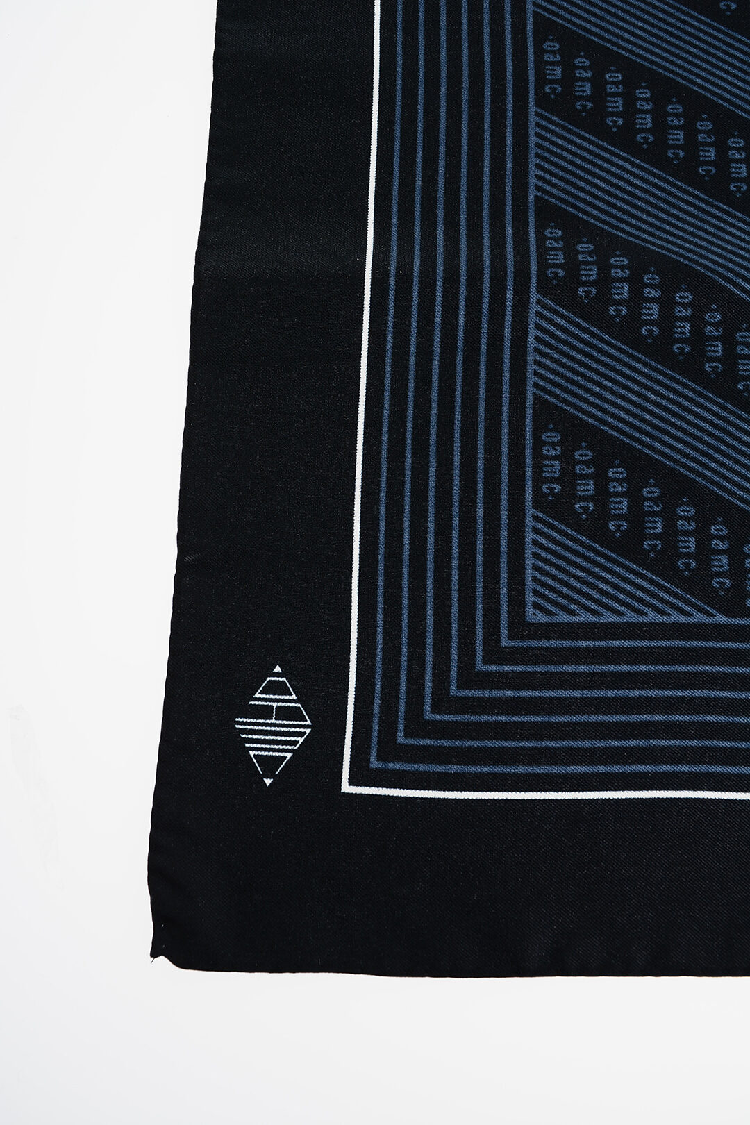 OAMC Silk Squared Foulard with All-Over Logo men - Glamood Outlet