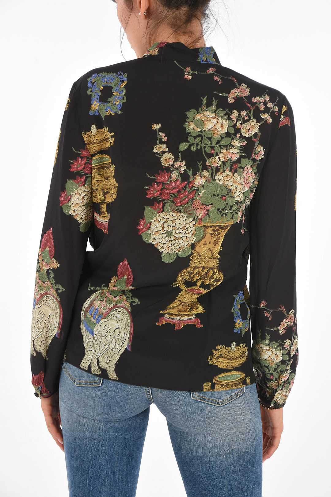 Red Valentino Silk Tie Neck Blouse women - Glamood Outlet