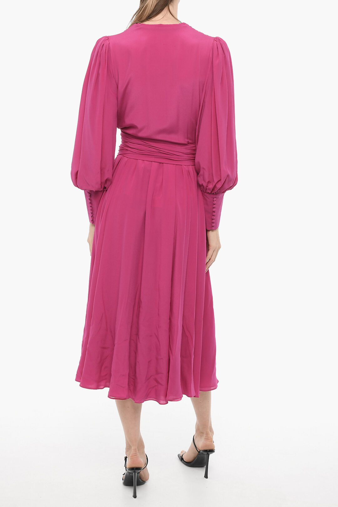 Costarellos Silk Wrap Dress with Belt women - Glamood Outlet