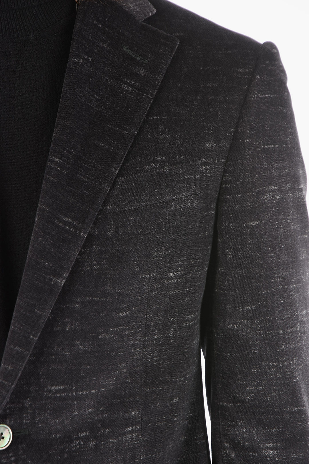 Corneliani Single Breasted Lined Melange Effect Velour Suit men ...