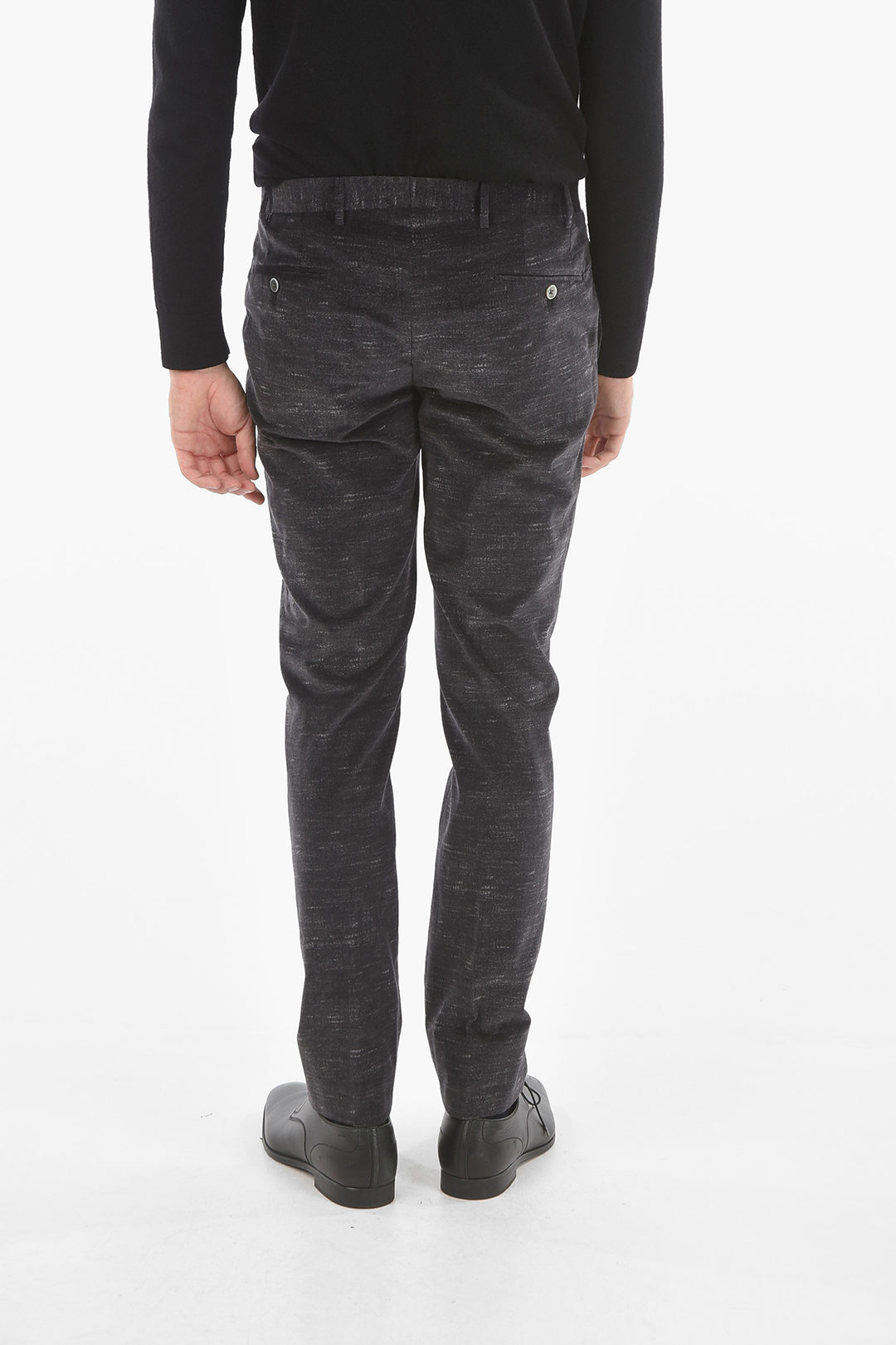 Corneliani Single Breasted Lined Melange Effect Velour Suit men ...